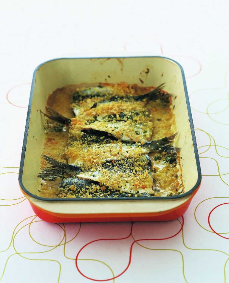 Sardines baked with Garlic, Lemon and Breadcrumbs - Italy Travel and Life