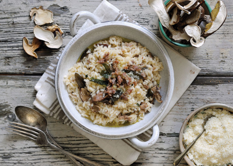 Mushroom, Sausage and Sage Risotto Recipe - Italy Travel and Life